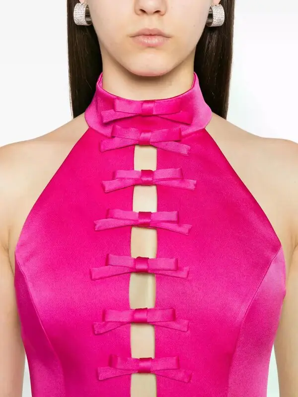 Rebecca Vallance Bow Detail Halterneck Dress