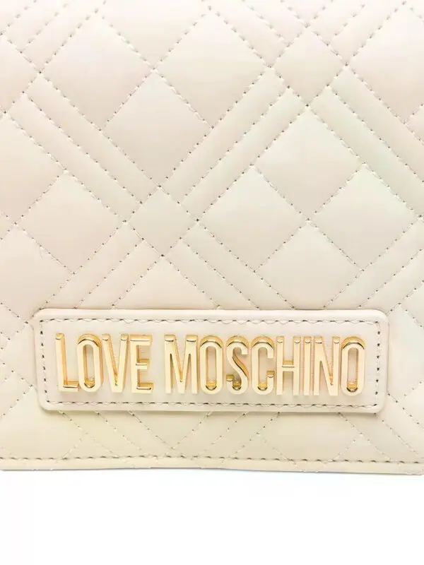 Moschino Quilted Chain-strap Shoulder Bag - Neutrals