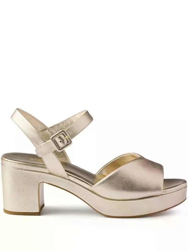Prada Nappa Leather Platform Sandals - Gold