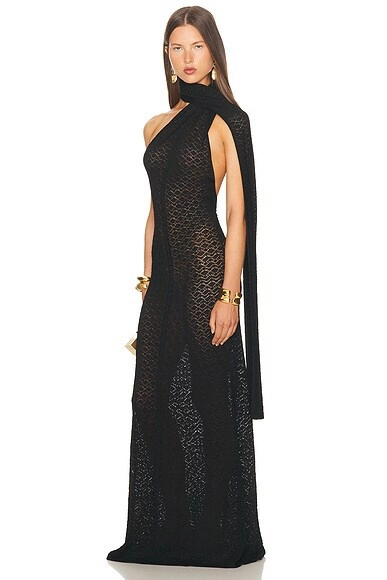 HELSA Robbyn Wrap Gown - Black