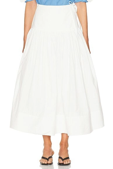 HELSA Midi Wrap Skirt - White