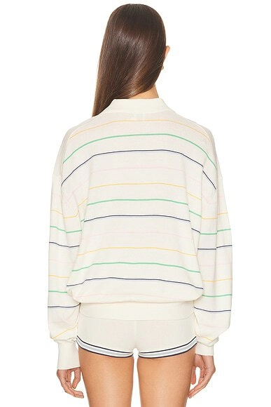 HELSA Kaysee Oversized Polo - Cream Multi