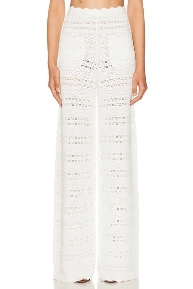 HELSA Scalloped Knit Trousers