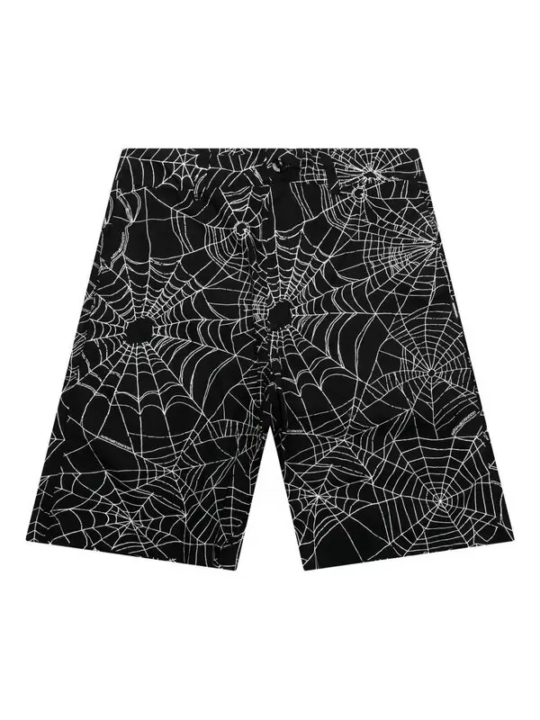 NEIGHBORHOOD Spiderweb Print Tailored Shorts
