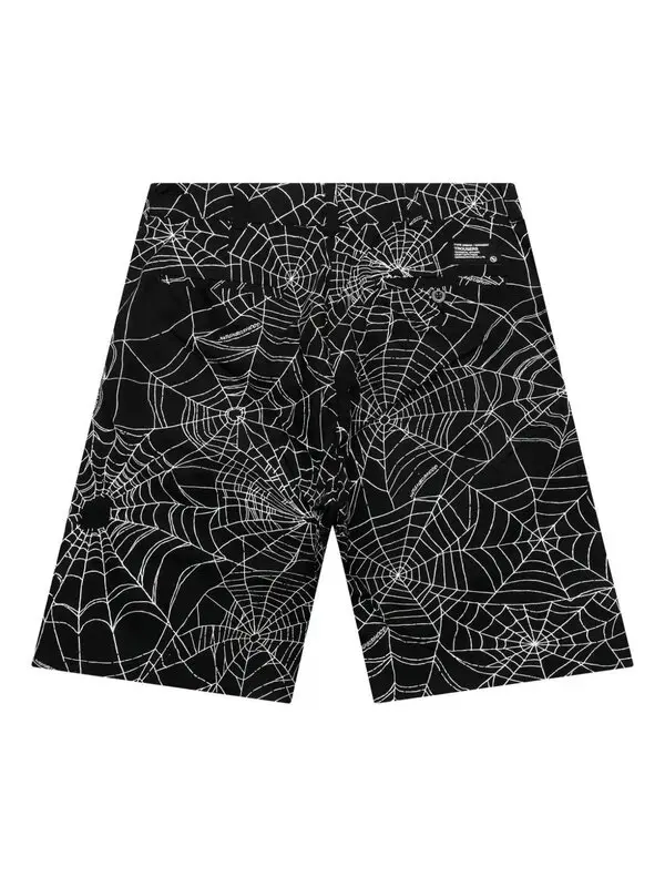 NEIGHBORHOOD Spiderweb Print Tailored Shorts