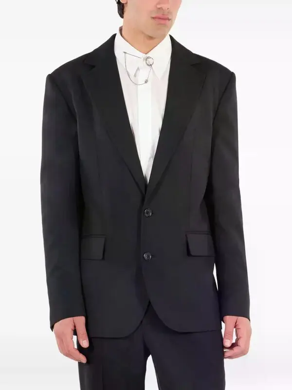 Roberto Cavalli Leopard-print Lining Wool Blazer