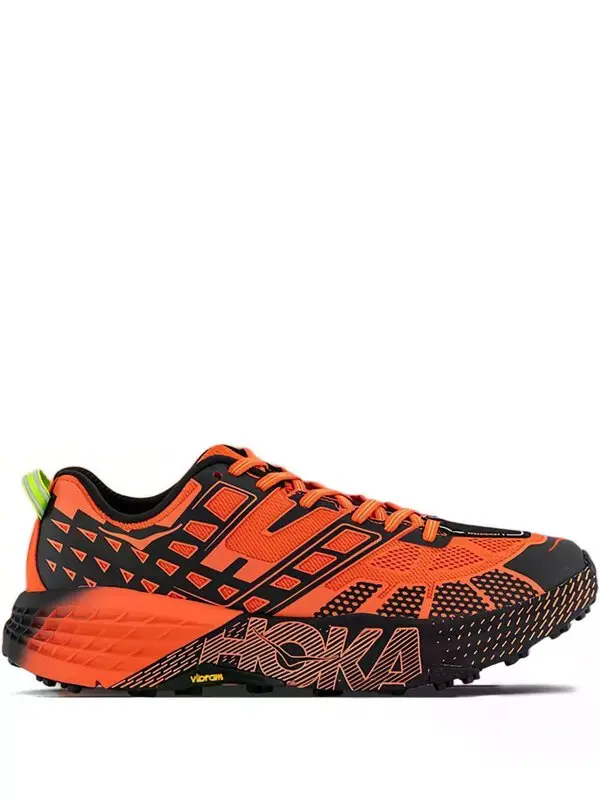 HOKA® Speedgoat 2 Trainers With Geometric Pattern - Red