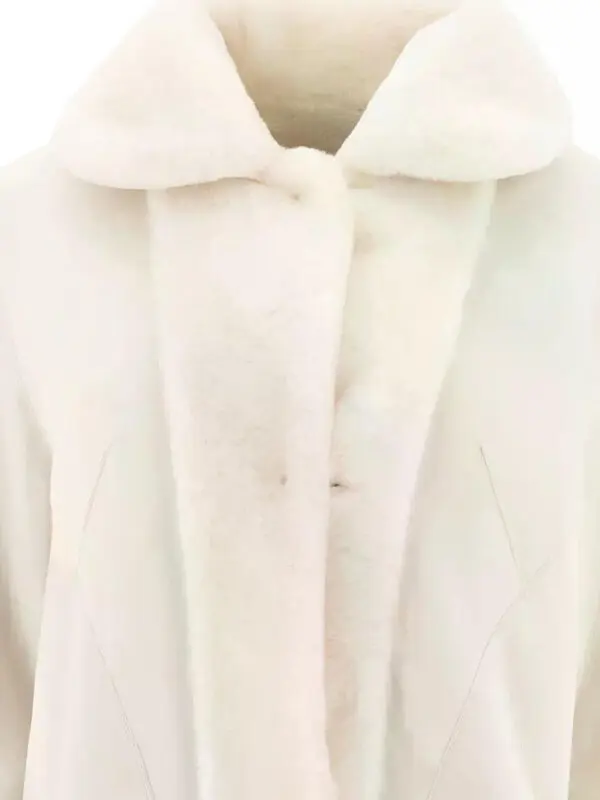 B&W Shearling Reversible Coat