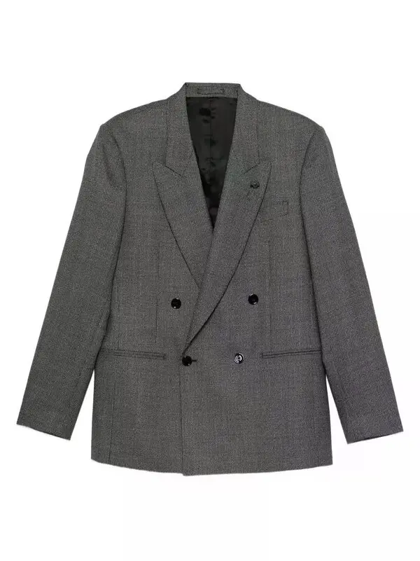LARDINI Double-breasted Blazer - Grey