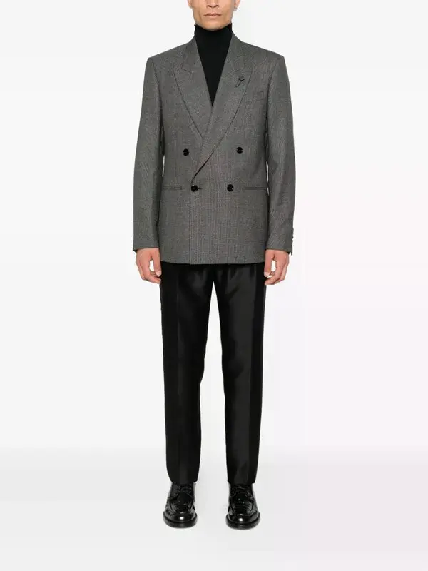 LARDINI Double-breasted Blazer - Grey