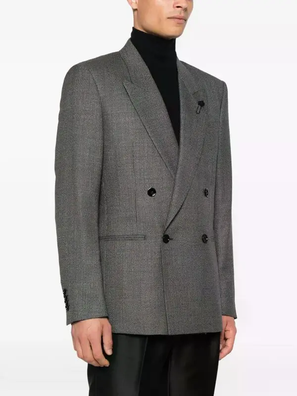 LARDINI Double-breasted Blazer - Grey