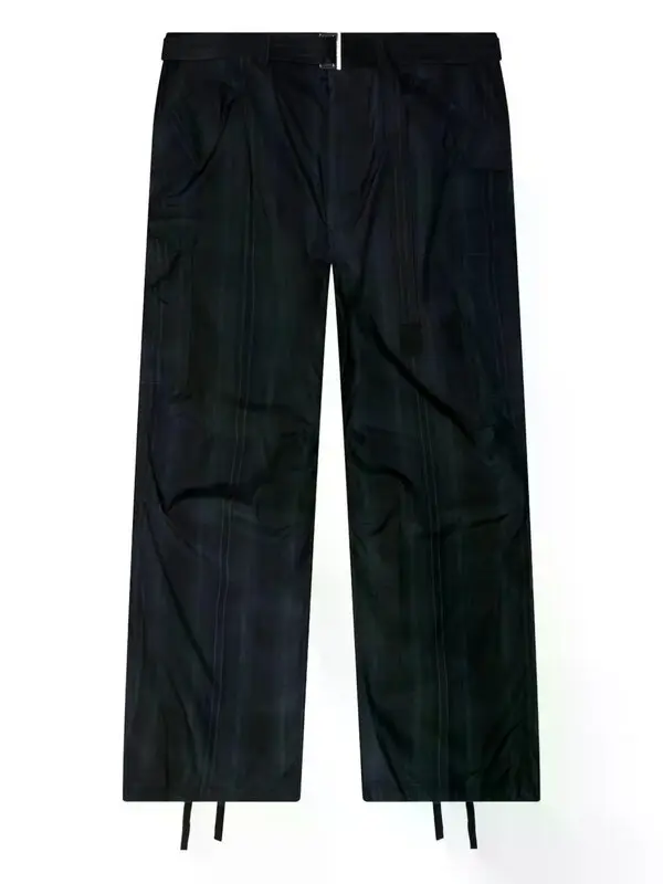 Sacai Plaid Buckled Trousers