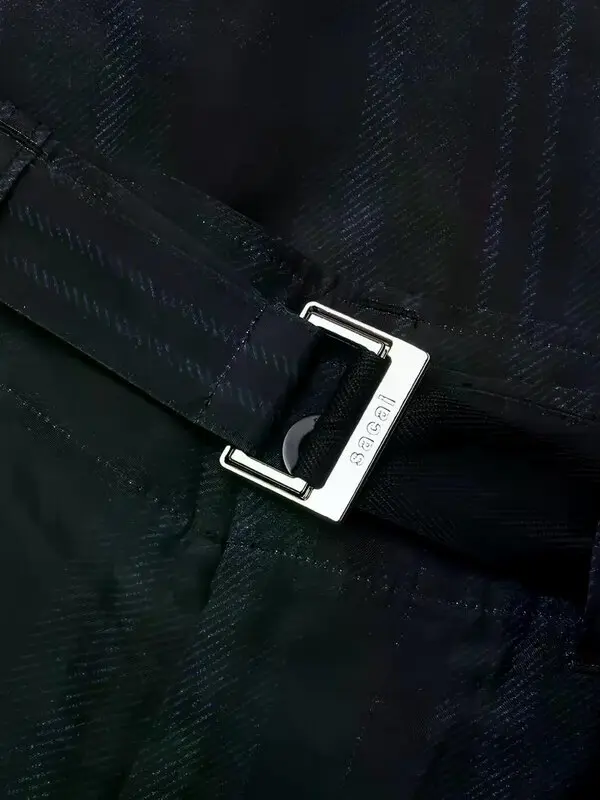 Sacai Plaid Buckled Trousers