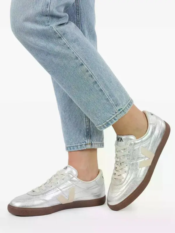 VEJA Panenka Leather Sneakers - Silver
