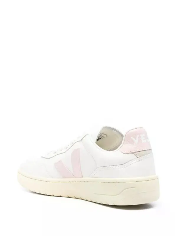 VEJA V-90 Leather Petale Sneakers - White