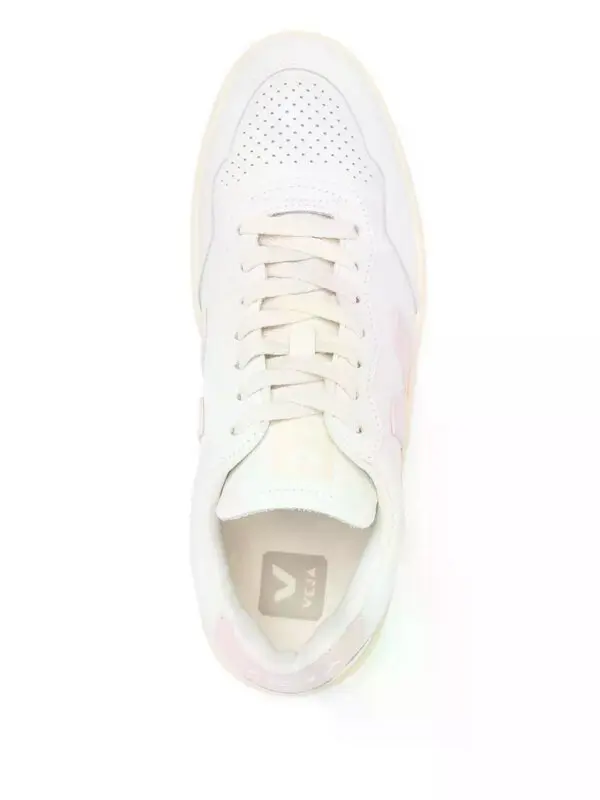 VEJA V-90 Leather Petale Sneakers - White