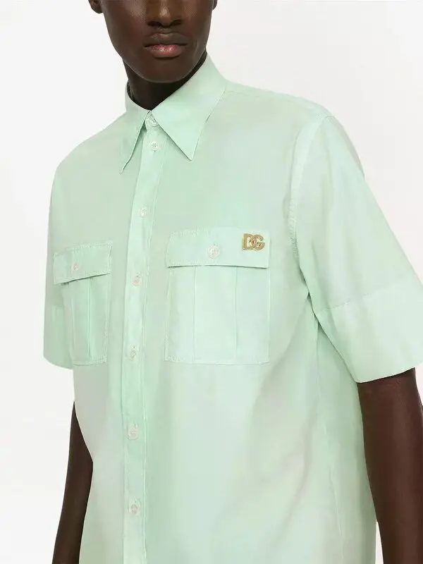 Dolce & Gabbana Logo-plaque Hawaii Shirt