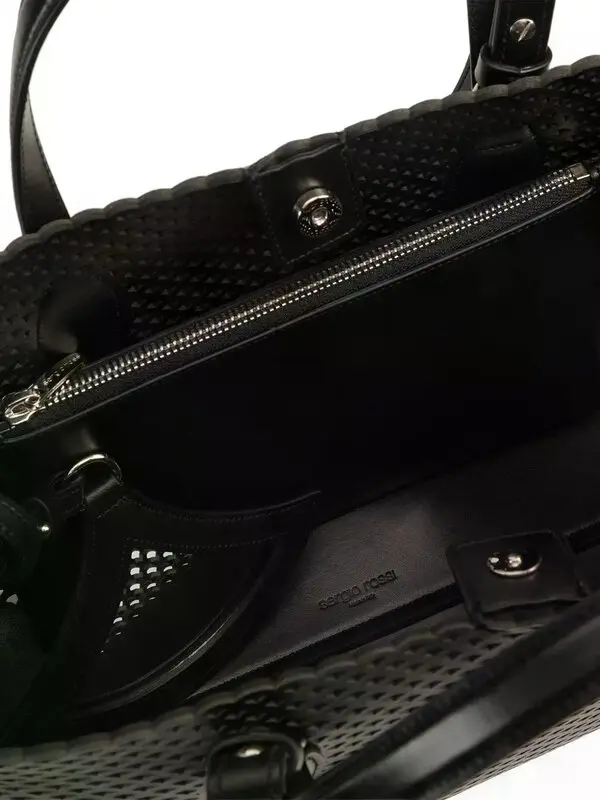 SERGIO ROSSI Mini Mermaid Perforated Tote Bag