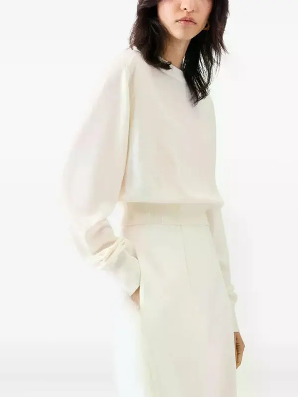 Jacquemus The Embroidered Cropped Sweater - Neutrals