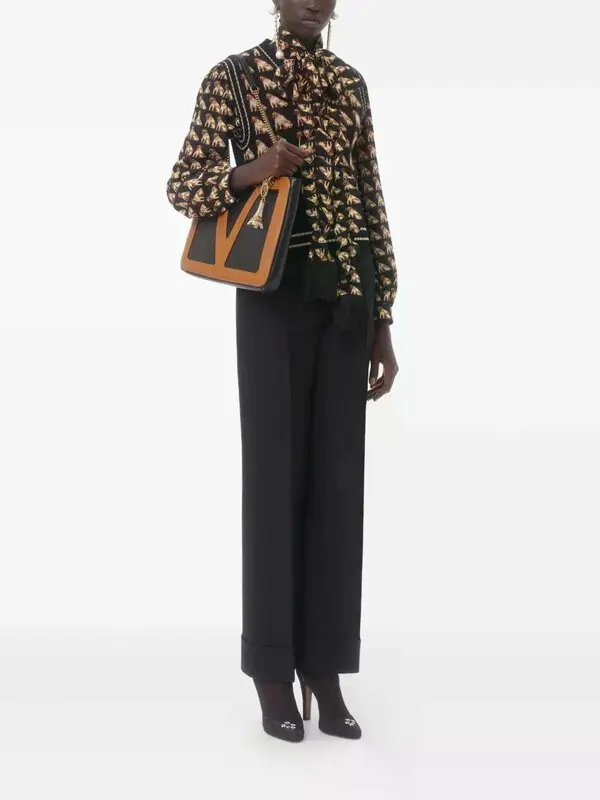 Valentino Garavani Crepe De Chine Shirt With Petit Charles Print