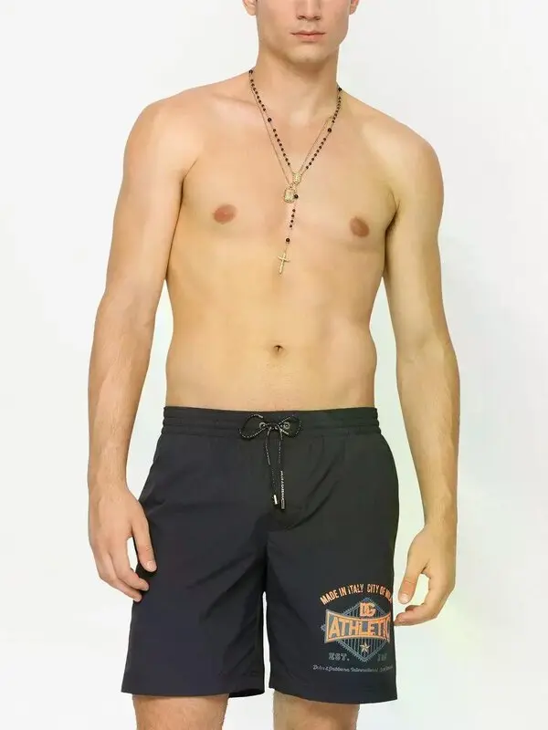 Dolce & Gabbana Athletic-print Swim Shorts