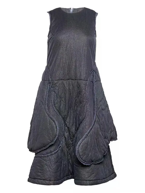 Comme Des Garçons Sleeveless Midi Dress - Black