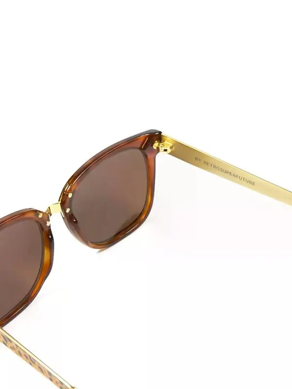 RETROSUPERFUTURE Leopard-print Sunglasses With Gold-tone Detail
