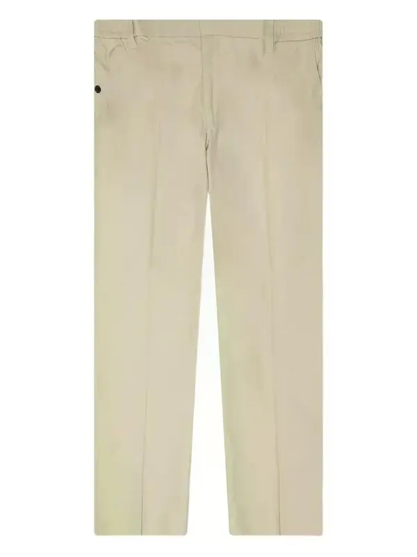 Helmut Lang Straight Leg Trousers With Elasticated Waistband - Neutrals