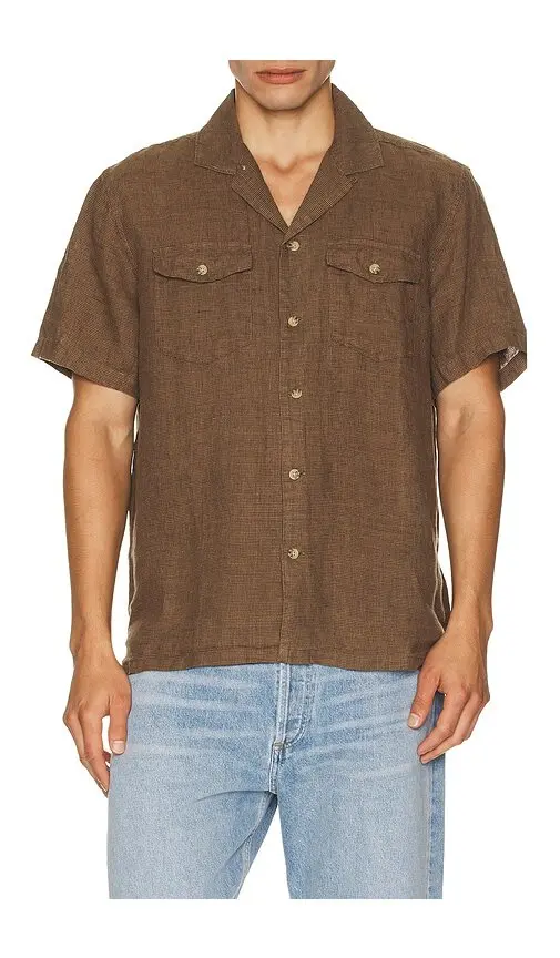 Faherty Brand Reserve Basque Camp Shirt In . Also