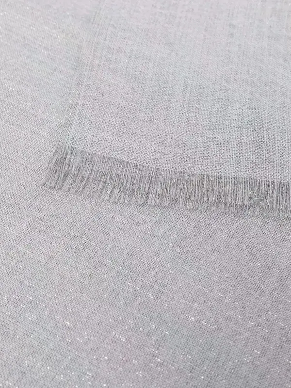 Brunello Cucinelli Fringed-edge Scarf - Grey