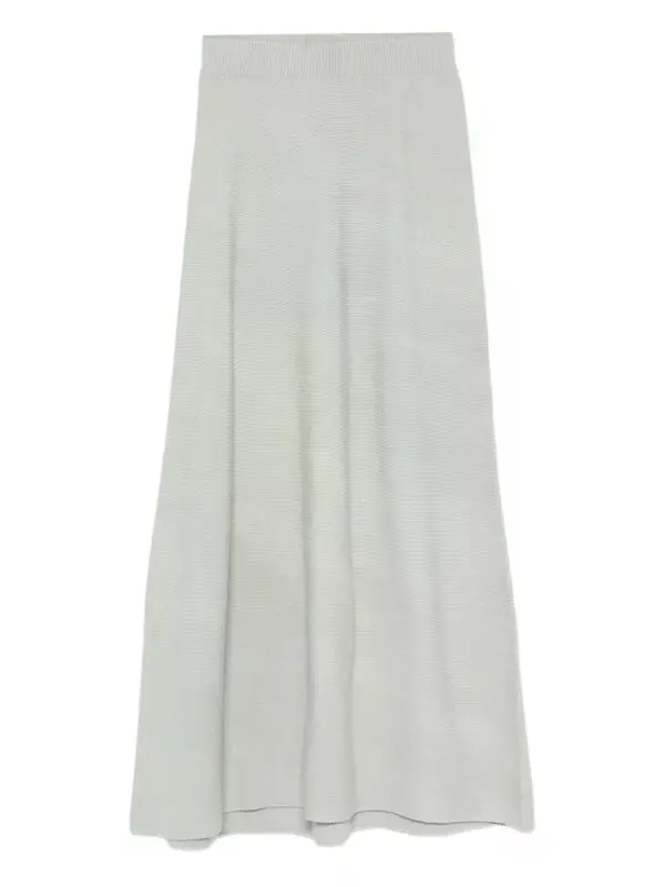 Christian Wijnants Ribbed Wool Midi Skirt - Grey