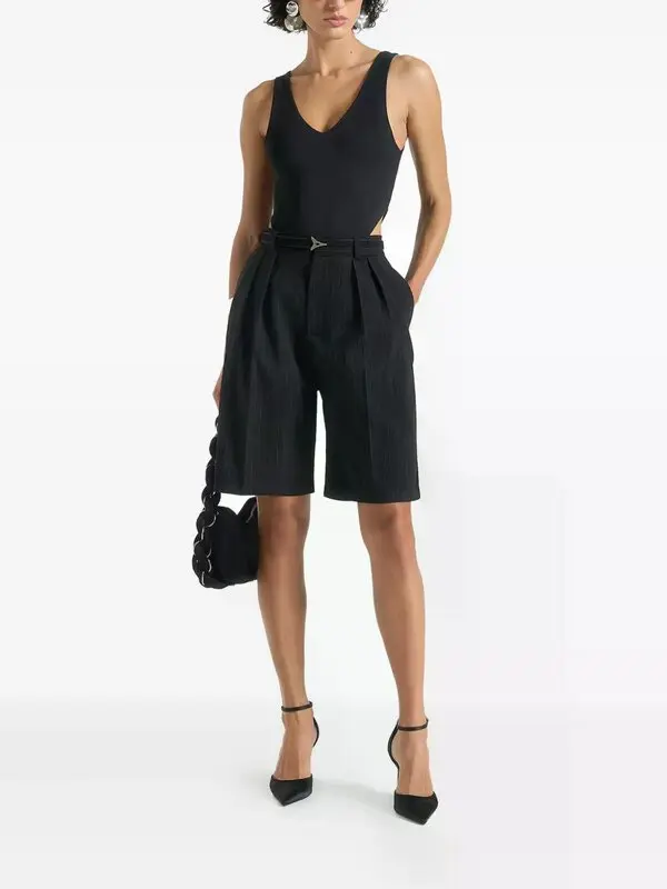 Manière De Voir Deep Plunge V-neck Bodysuit