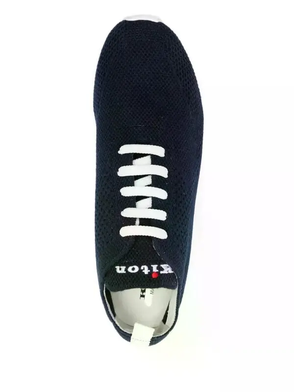 Kiton Lace-up Low-top Sneakers - Blue