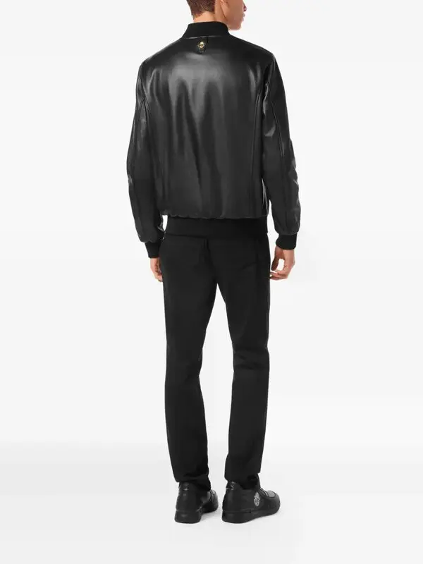 BILLIONAIRE Leather Bomber Jacket