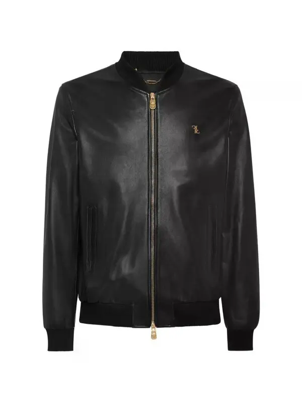 BILLIONAIRE Leather Bomber Jacket