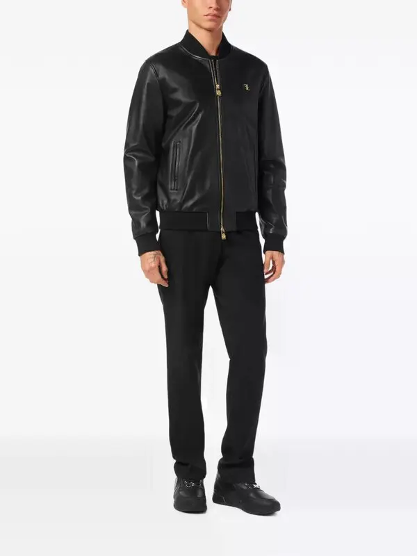 BILLIONAIRE Leather Bomber Jacket