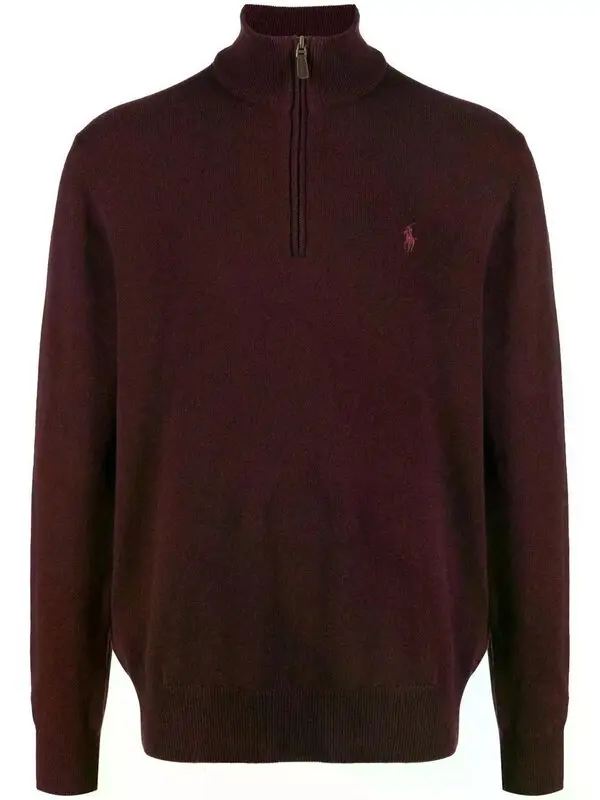 Polo Ralph Lauren Wool Zip-up Jumper - Red
