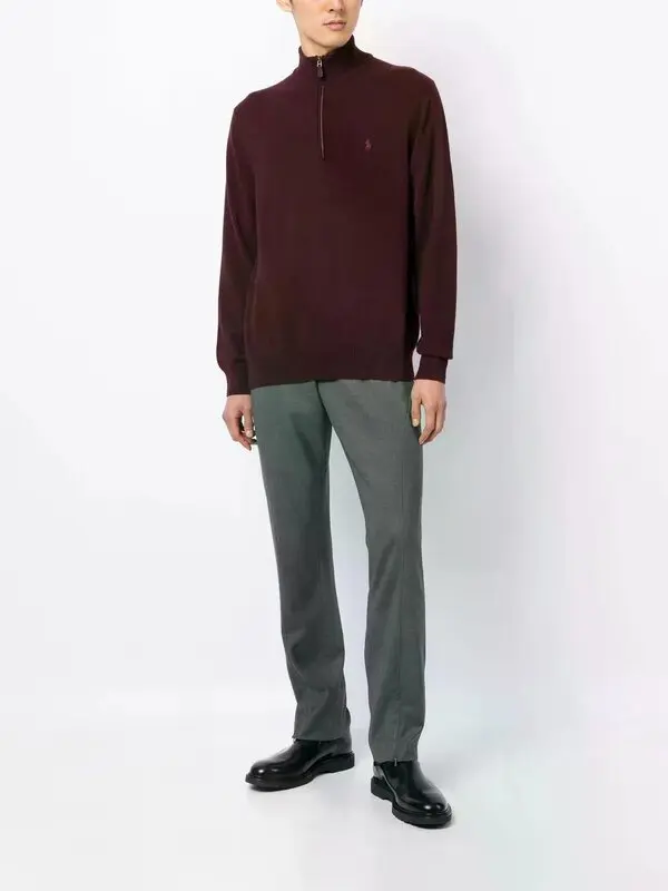 Polo Ralph Lauren Wool Zip-up Jumper - Red