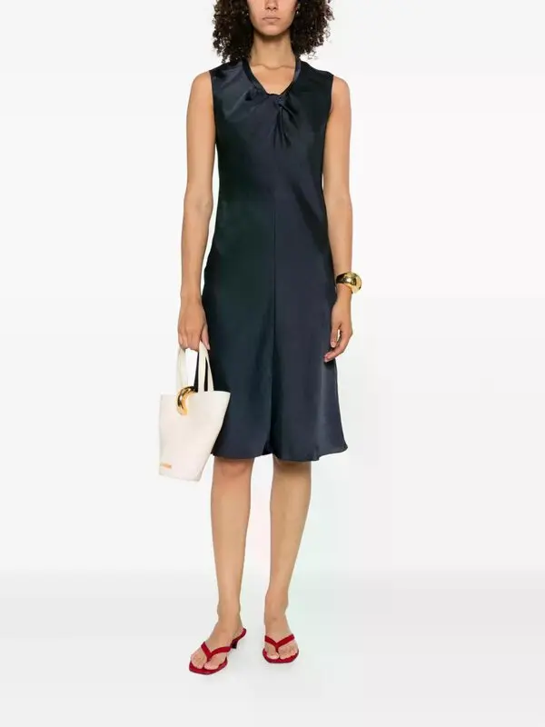 Theory Sleeveless Twisted Neckline Dress