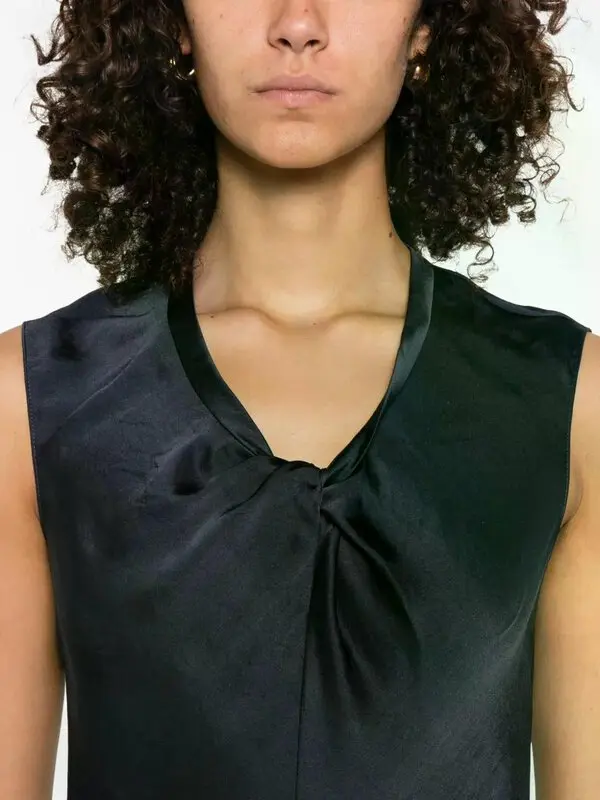 Theory Sleeveless Twisted Neckline Dress