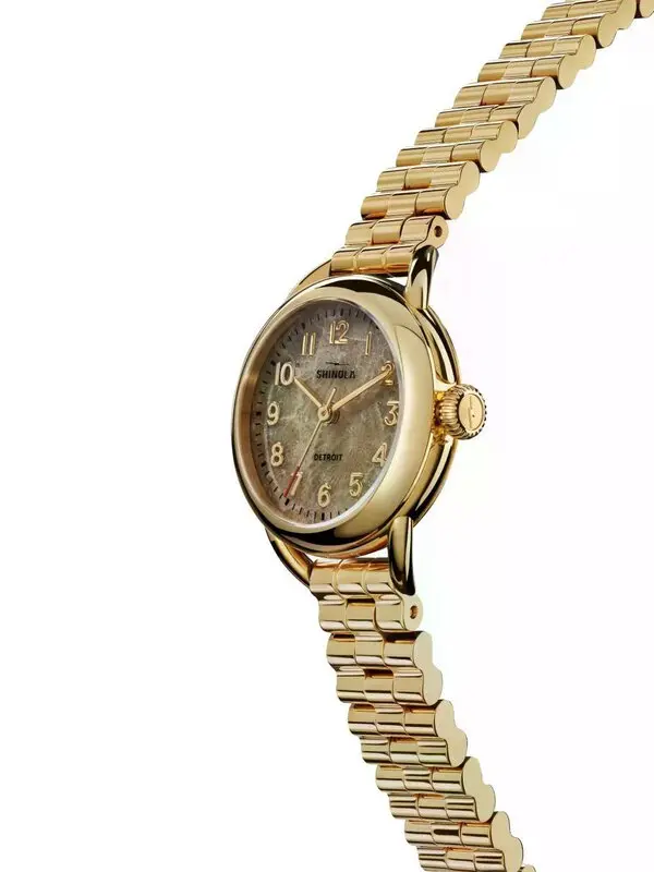Shinola Derby 36mm Gold-tone Watch With Petoskey Dial - Brown