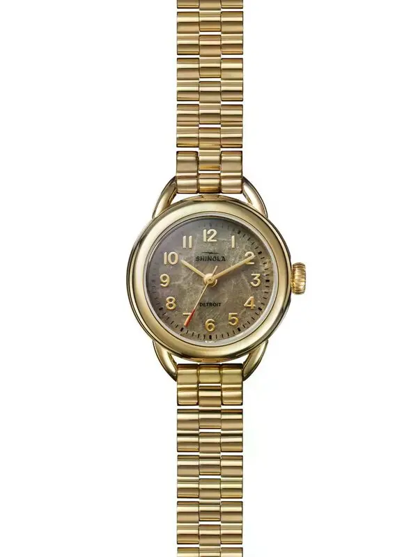 Shinola Derby 36mm Gold-tone Watch With Petoskey Dial - Brown