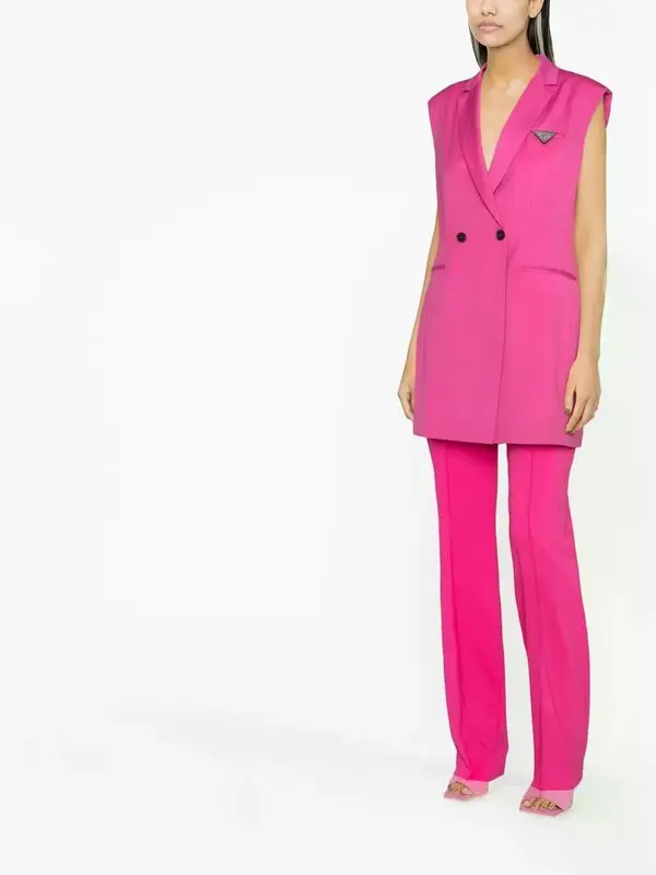 Fabiana Filippi Sleeveless Merino-wool Blazer - Pink