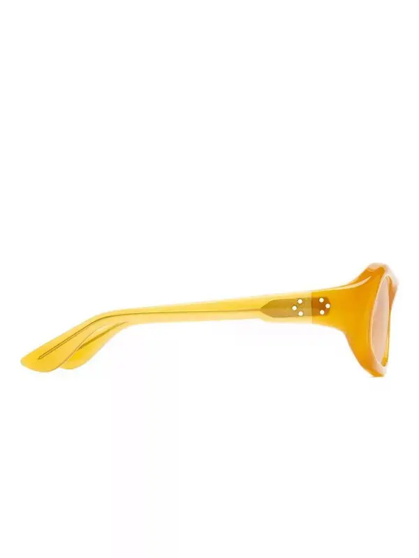 PORT TANGER Geometric Frame Tinted Lens Sunglasses - Yellow