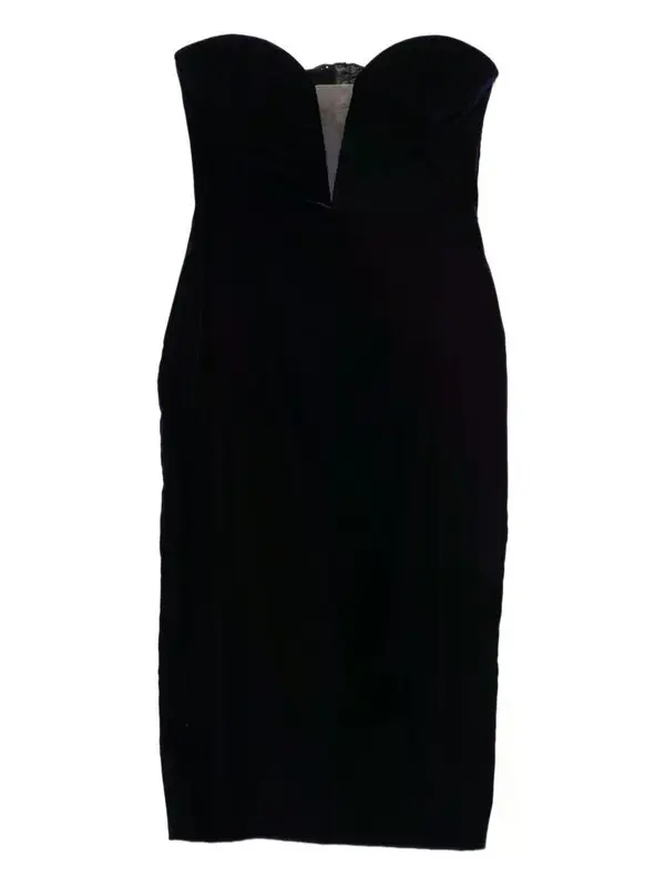 TOM FORD Velvet Strapless Sweetheart Neck Dress