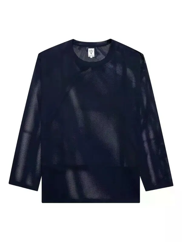 SOUTH2 WEST8 Mesh Knit Crew-neck T-shirt - Blue