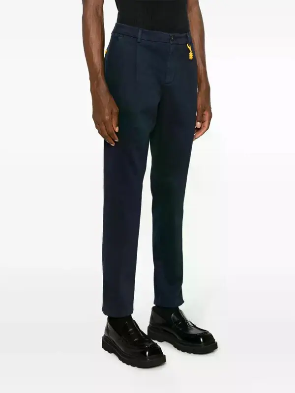 MANUEL RITZ Logo-charm Gabardine Trousers