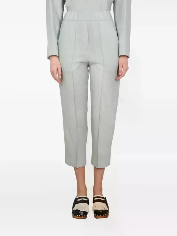 ALYSI Cropped Straight Leg Trousers