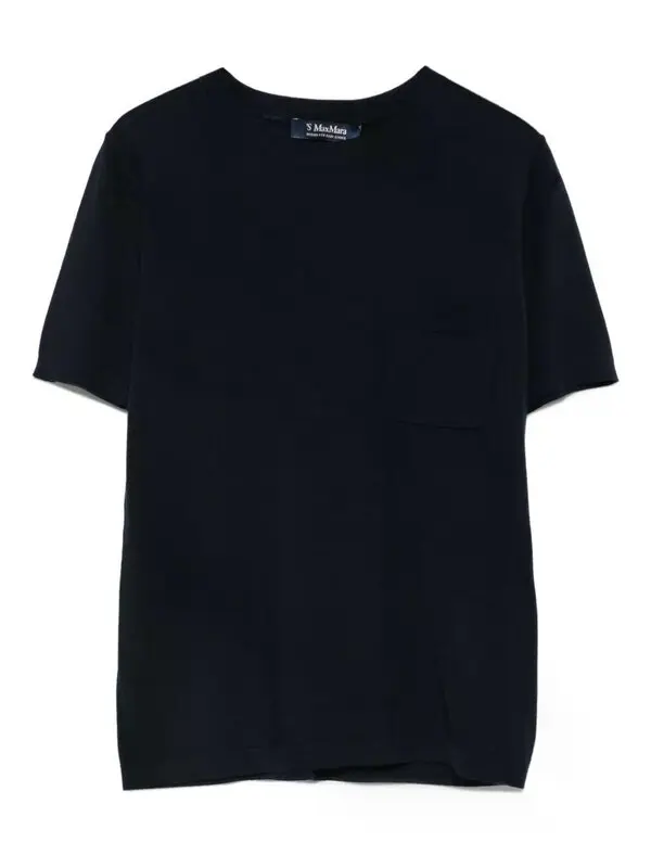 Max Mara Wool Knit T-shirt - Blue