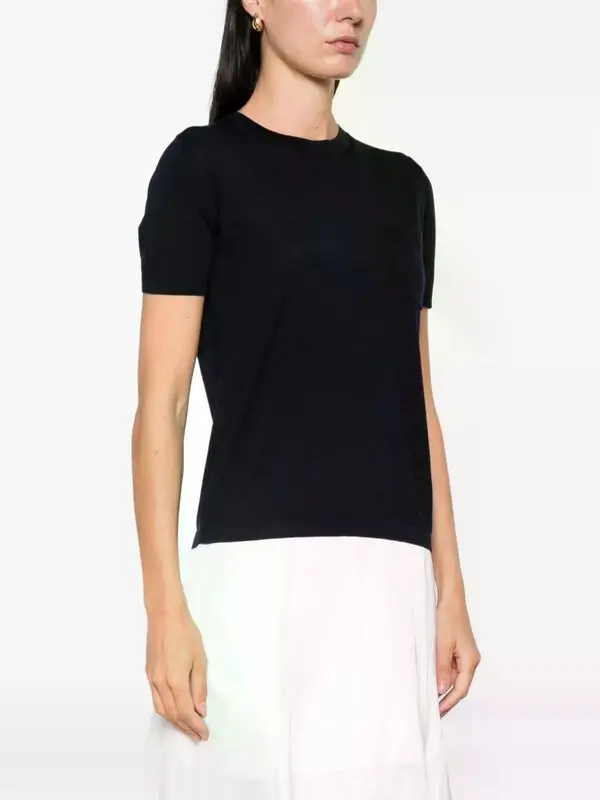 Max Mara Wool Knit T-shirt - Blue